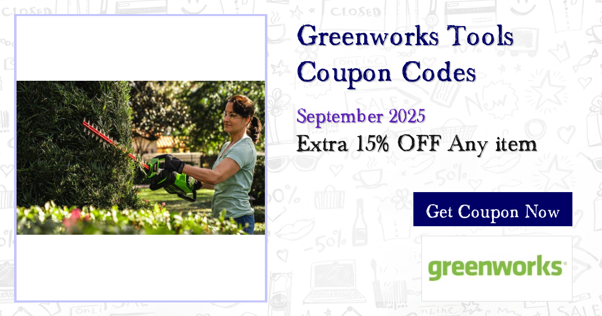 HOT Greenworks Tools Deals Sep 2025: $500 Off + 26 Trending Codes