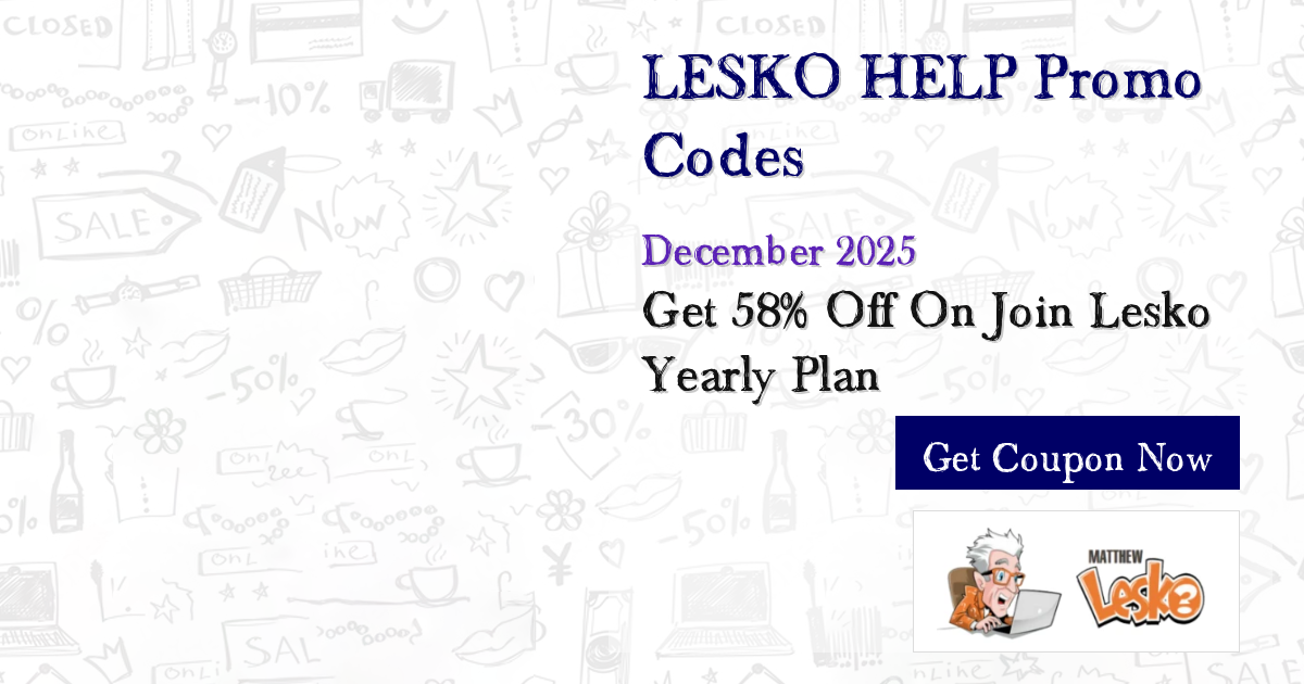 LESKO HELP Coupons Dec 2025 - Verified $60 OFF Codes (4 Active)