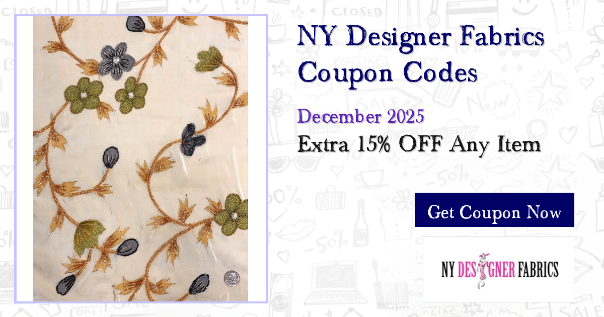 Hot Deal: 35% Off NY Designer Fabrics Coupon Code Dec 2025 (16)