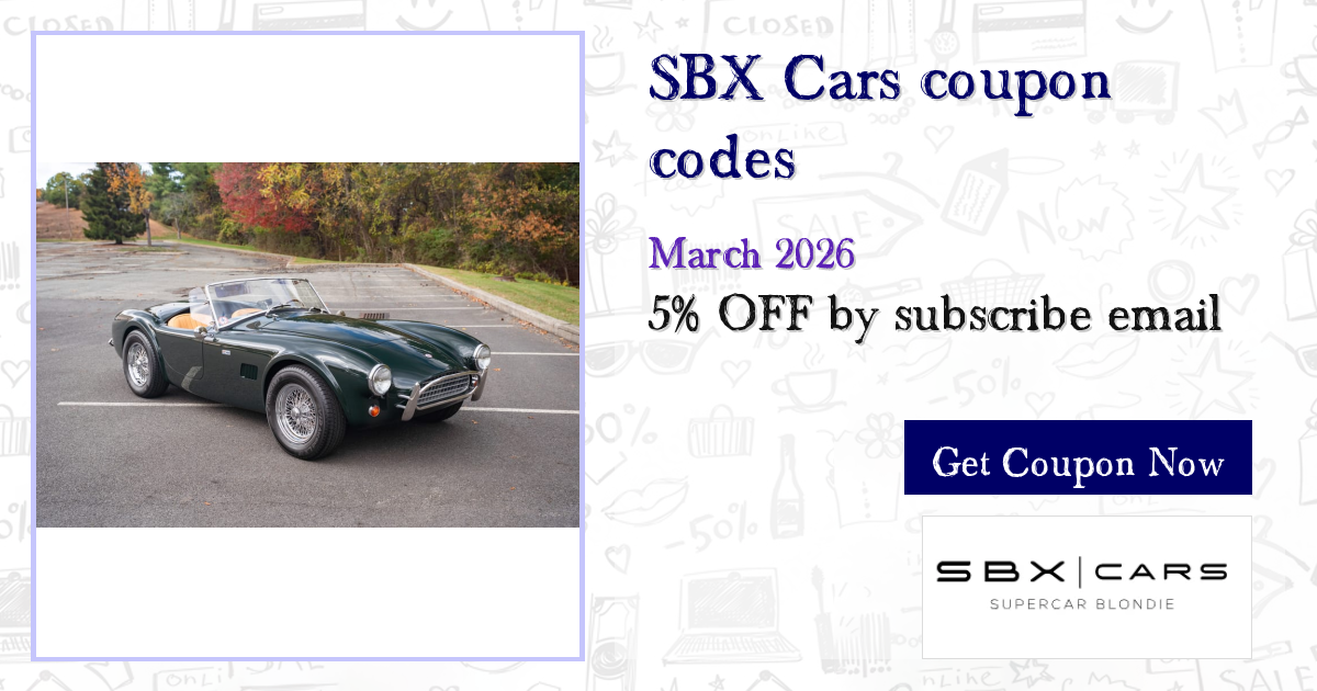 Instant Savings SBX Cars Promo Codes – 5% OFF (2 Active)