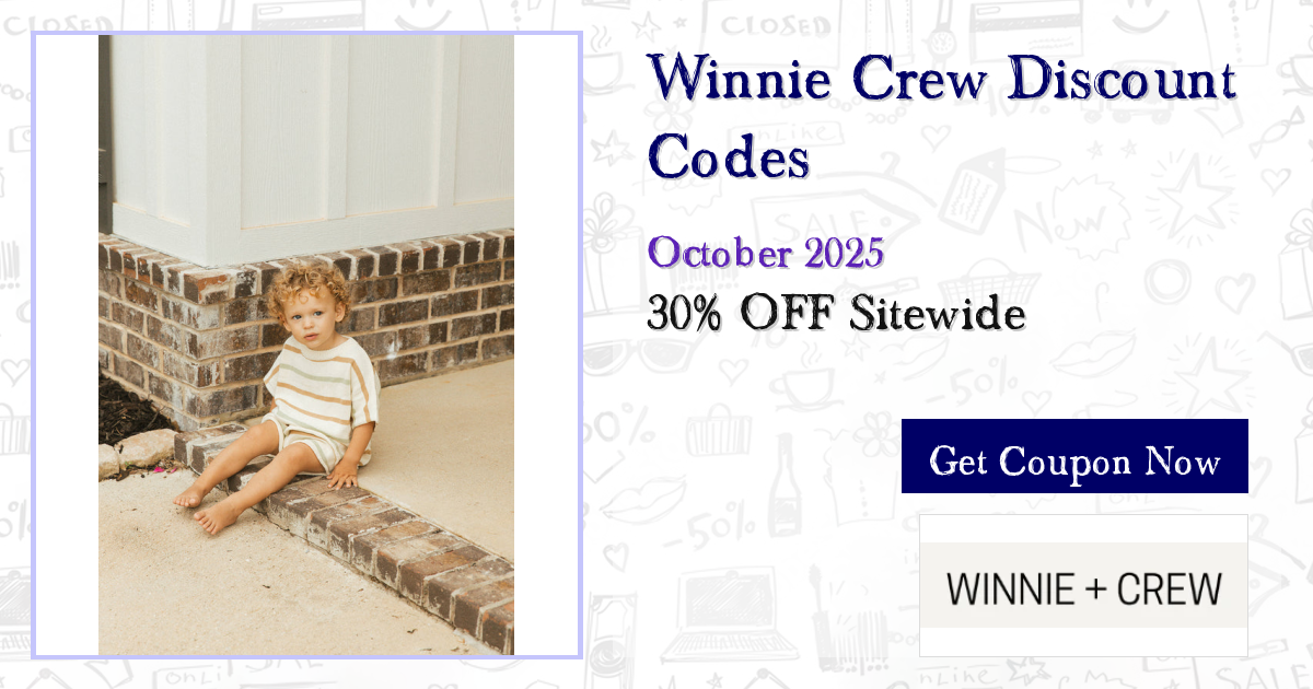 Exclusive Winnie + Crew Coupons Oct 2025 - Save 60% Instantly (13 Active)